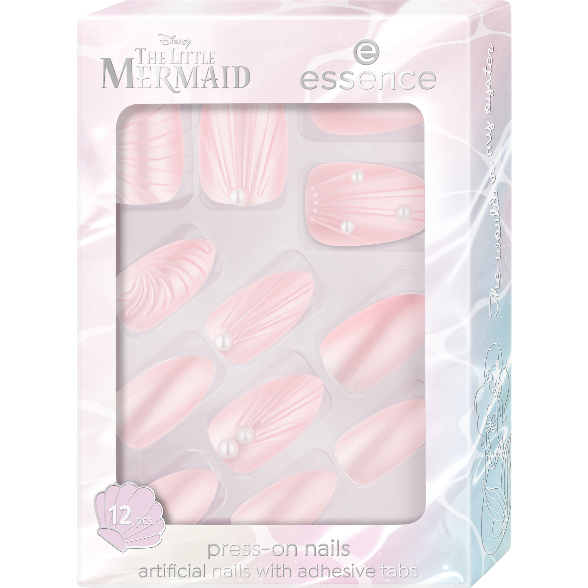 essence Disney THE LITTLE MERMAID press-on nails - LUCY MAKEUP STORE MALTA