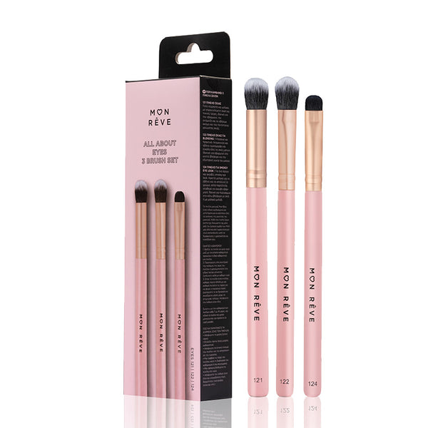Mon Reve Set 3Pcs Brush All Eyes - LUCY MAKEUP STORE MALTA
